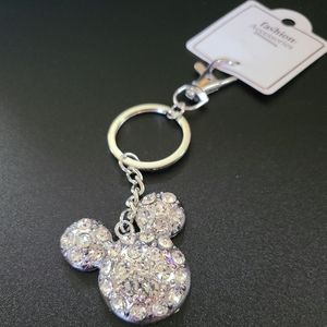 Accessories | Silver Minnie Mouse Icon Keychain Bedazzled Keychain ...